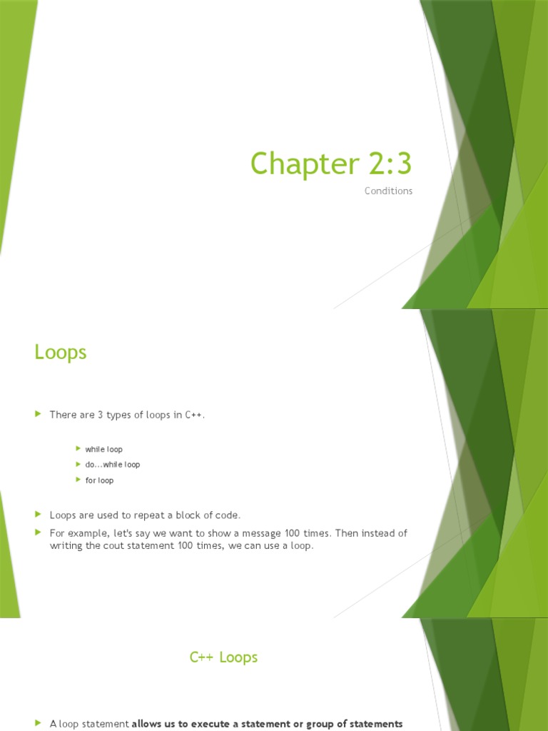 Chapter 2.3 | PDF | Control Flow | C++ Chapter 2.3 | PDF | Control Flow | C++