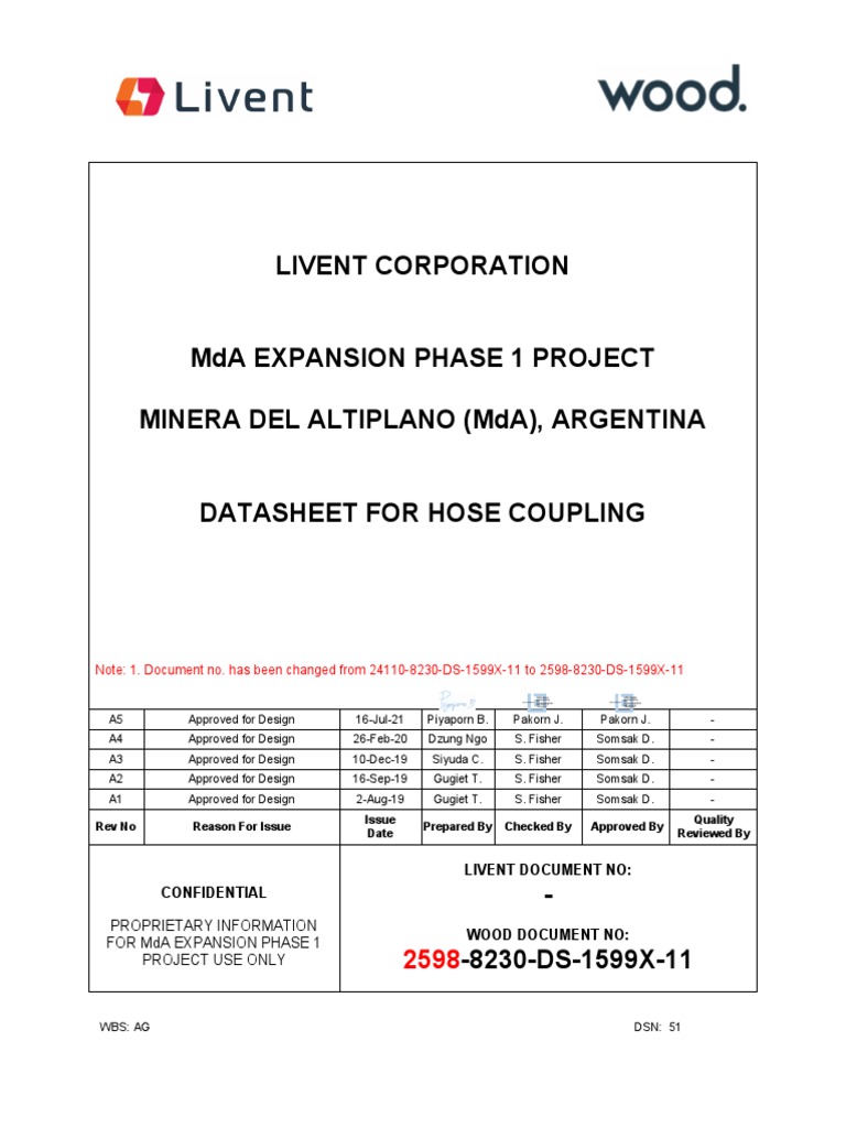 Livent Corporation: Confidential Livent Document No | PDF | Pipe (Fluid ...