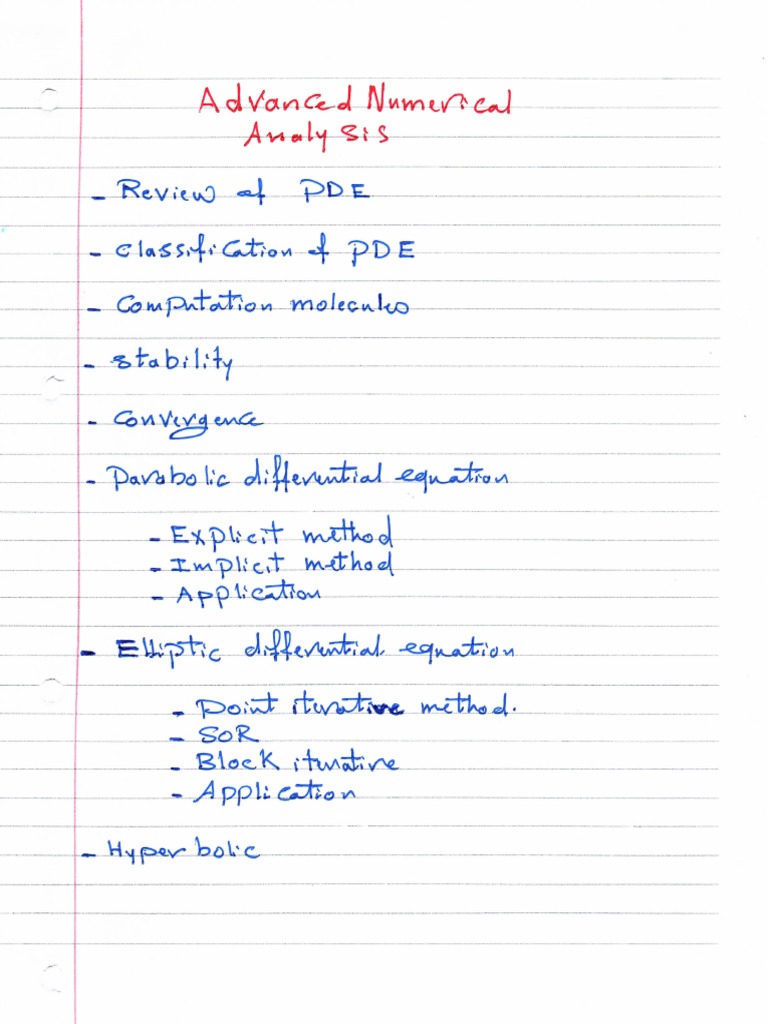 Advanced Numerical Analysis-Lecture 1 | PDF Advanced Numerical Analysis-Lecture 1 | PDF