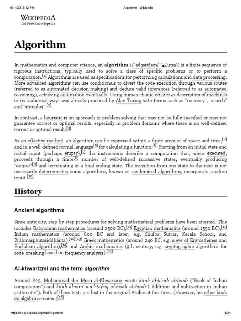 Algorithm Wikipedia Pdf Algorithms Parallel Computing 2309