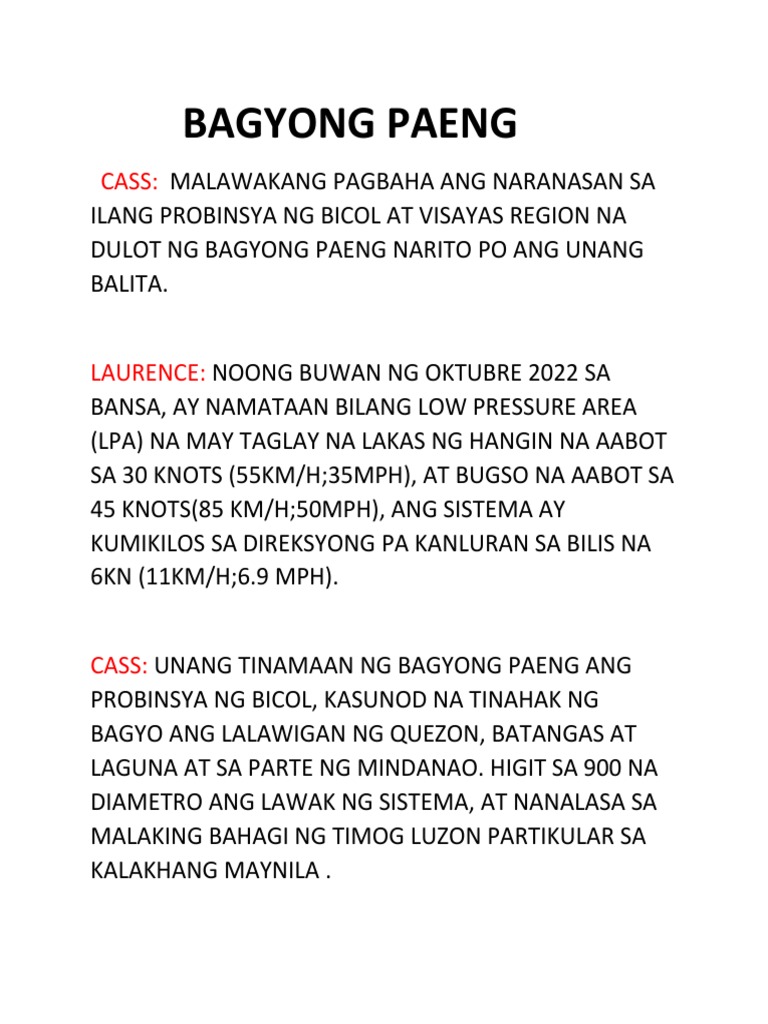 Bagyong Paeng | PDF