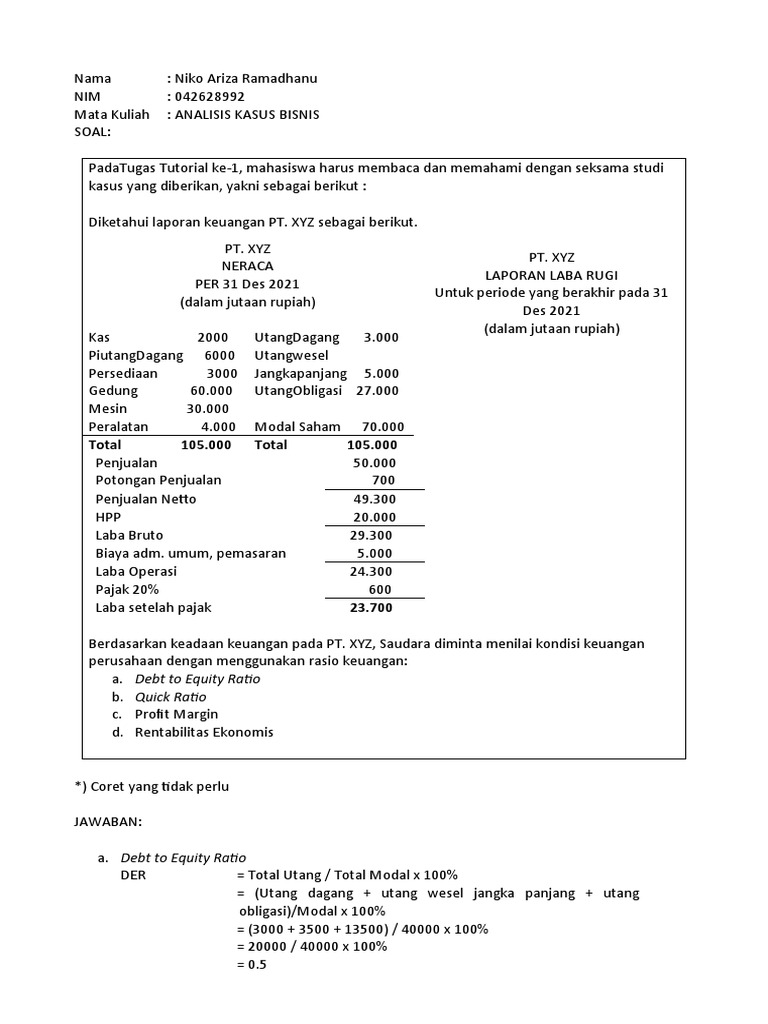 Tugas Analisis Kasus Bisnis | PDF