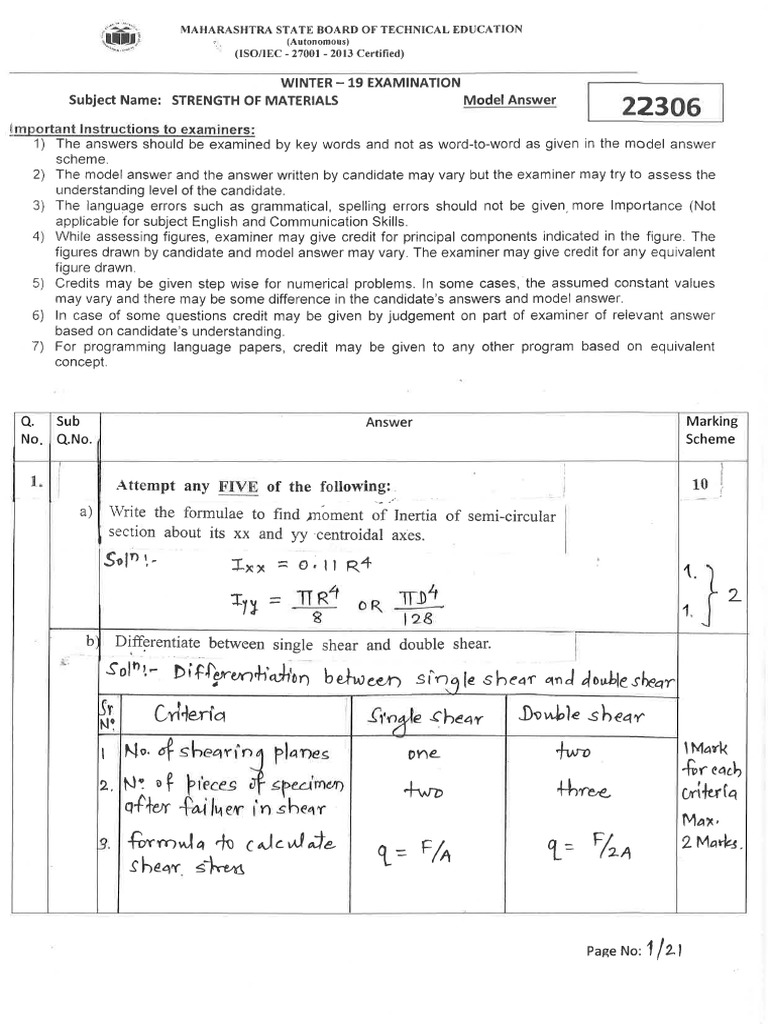 22306-2019-Winter-Model-Answer-Paper (Msbte Study Resources) | PDF