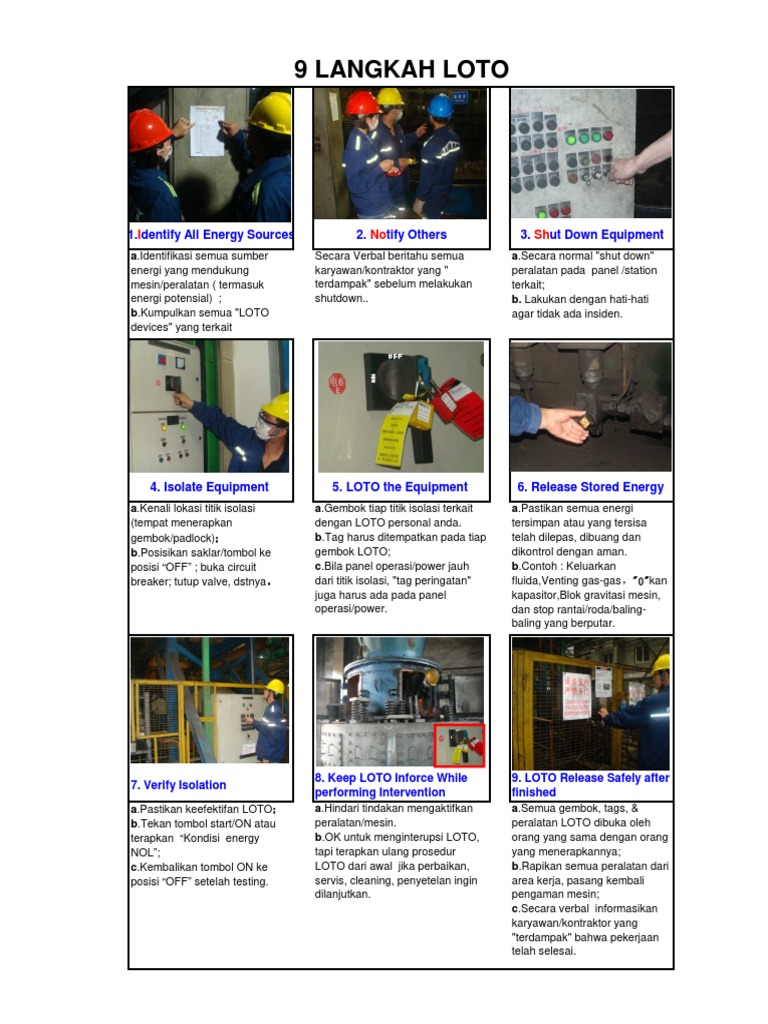 9 Steps LOTO - ID | PDF