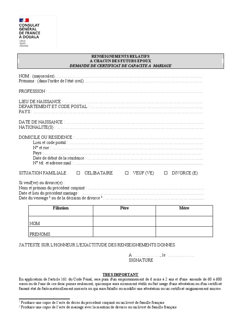 Formulaires Ccam | PDF | Mariage | Divorce