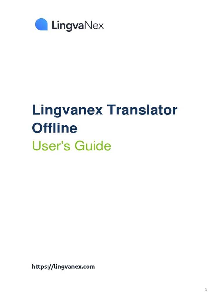 Lingvanex Translator - User Manual | PDF | Button (Computing) | Application Software