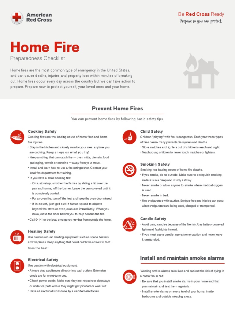 EN - Home Fire Safety Checklist | PDF | Fires | Manufactured Goods