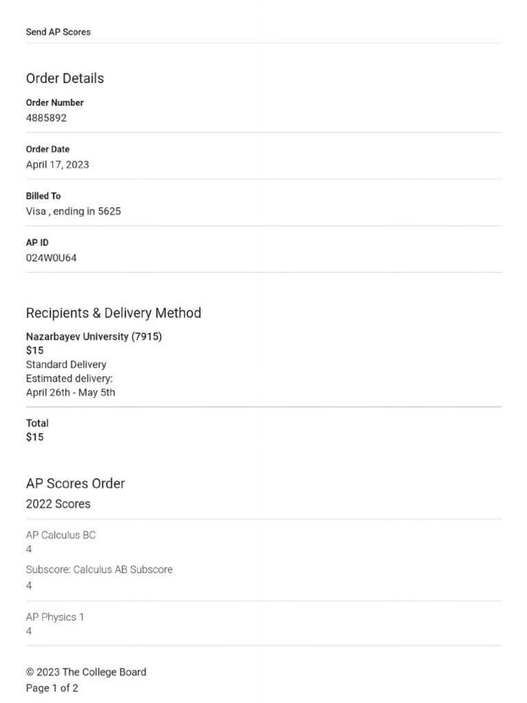 Order Confirmation | PDF
