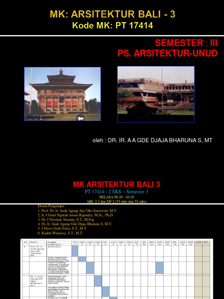 Arsitektur Tradisional Bali | PDF