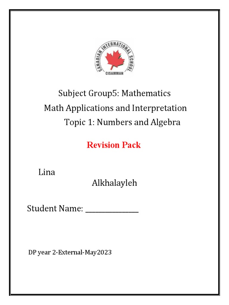 AI-T1-Numbers and Algebra-Revision Pack | PDF | Ph | Interest