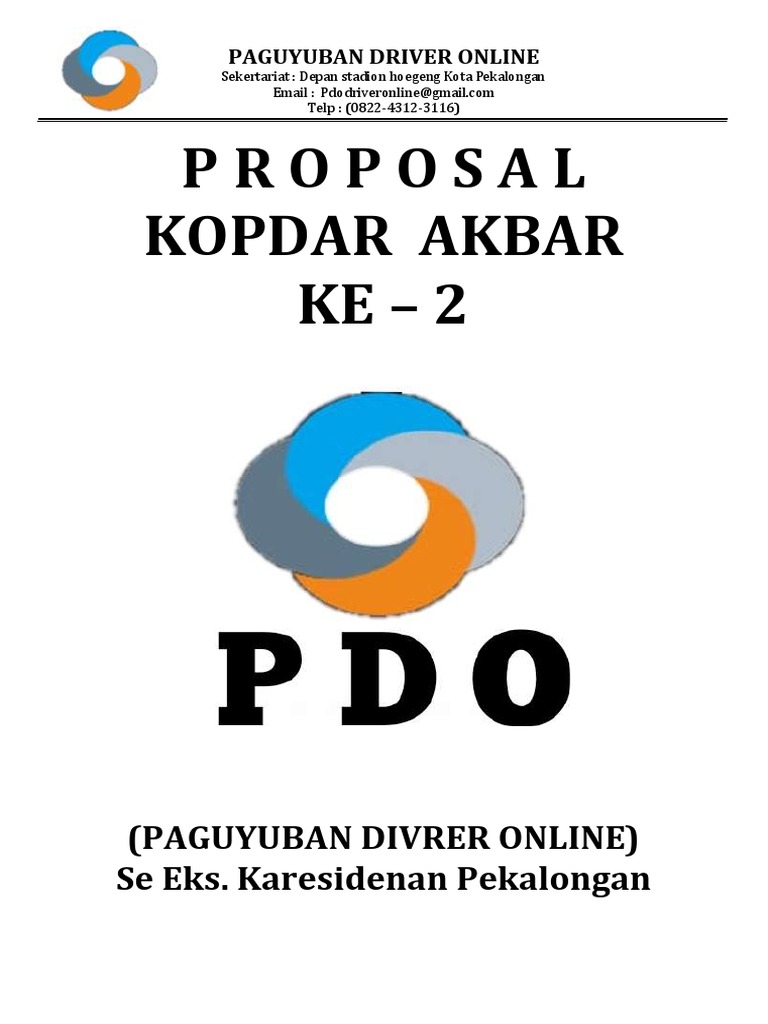 PROPOSAL KEGIATAN KOPDAR PDO | PDF