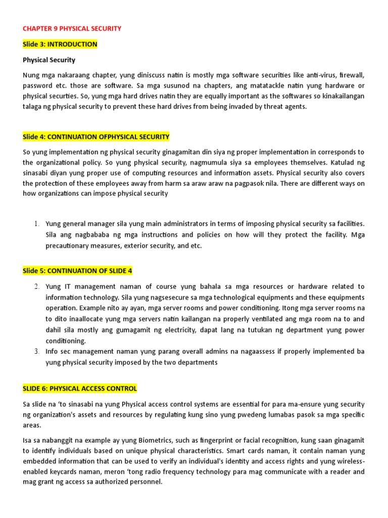 Chapter 9 Physical Security Script | PDF | Security Alarm | Access Control
