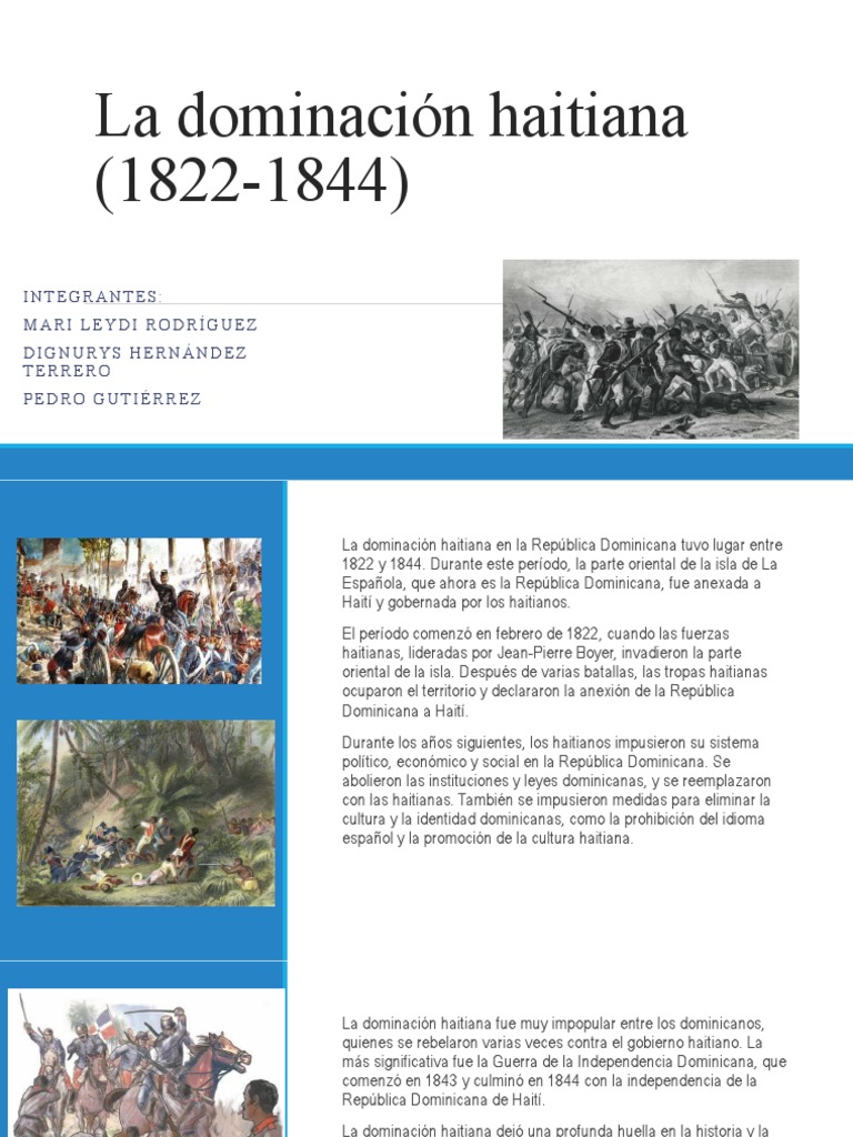 La Dominación Haitiana (1822-1844) 23 | PDF | República Dominicana | Haití