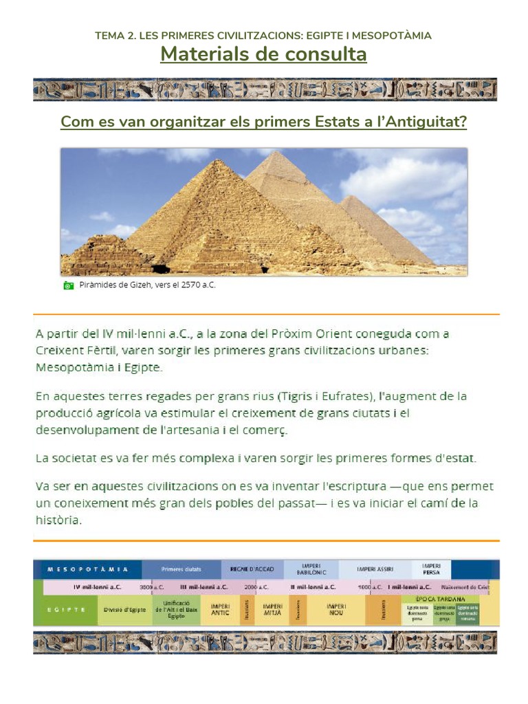 Egipte I Mesopotamia | PDF