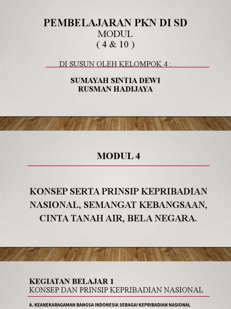 Pembelajaran PKN Di SD - Kelompok 4 - Modul 4 0 10 | PDF | Perjalanan
