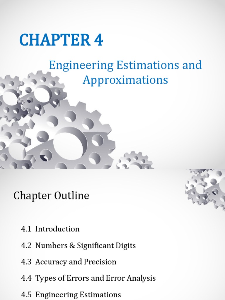MEC101 CHAPTER 4 Engineering Estimation Approximation 2020 | PDF | Significant Figures ...