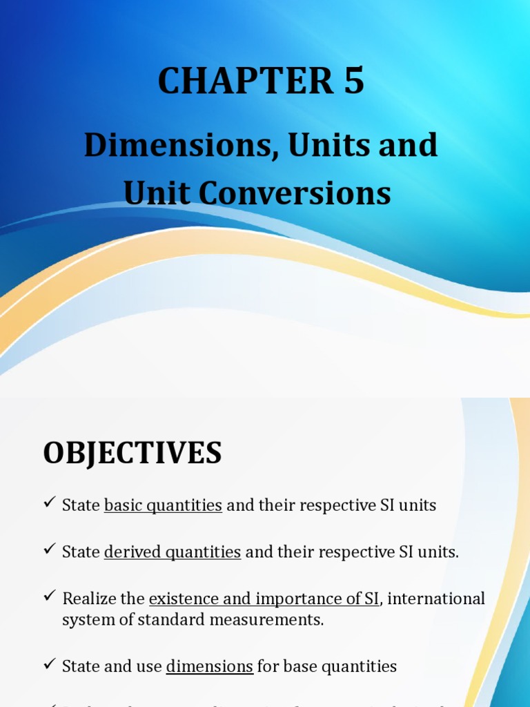 Mec101 Chapter 5 Dimension Unit 2020 | PDF | International System Of Units | Physics