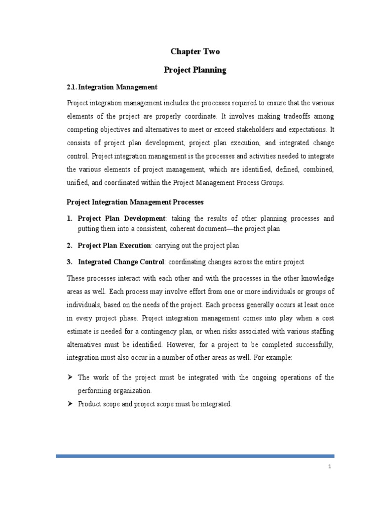 Chapter 2 Project Planning-New | PDF