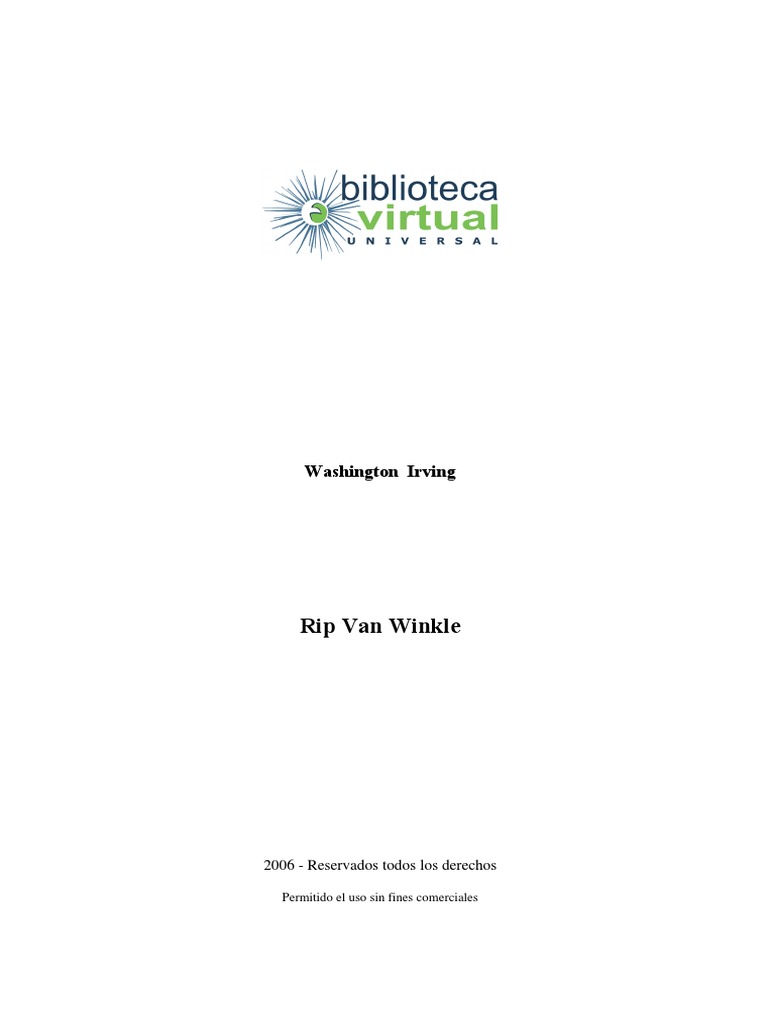 Rip Van Winkle-1 | PDF | Rip Van Winkle | Washington Irving