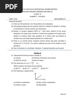 Class 11th Physics Question Paper 2025 | PDF | Velocity | Force