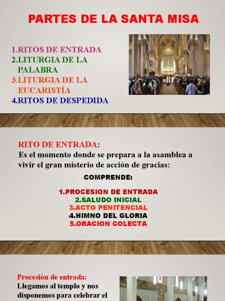 Partes de La Misa | PDF | Misa (liturgia) | eucaristía