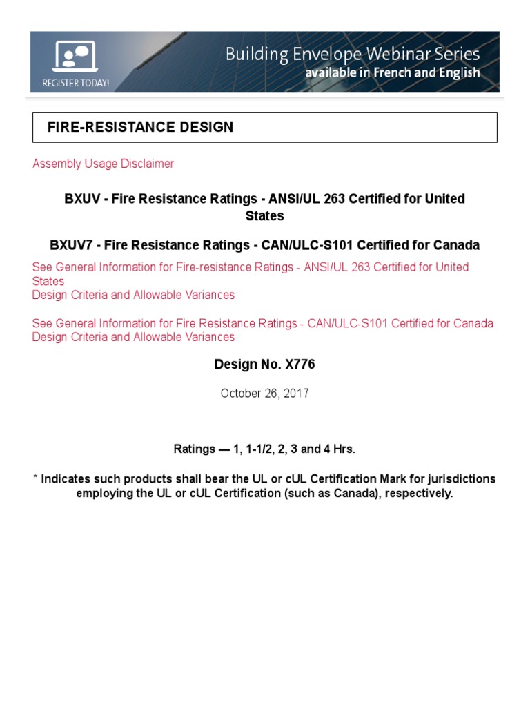 x776 - Bxuv.x776 - Ul Product Spec | PDF