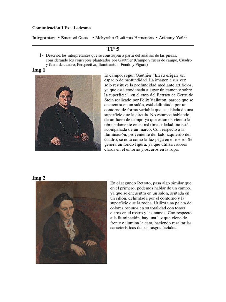 TP 5 | PDF | Cara | Retrato