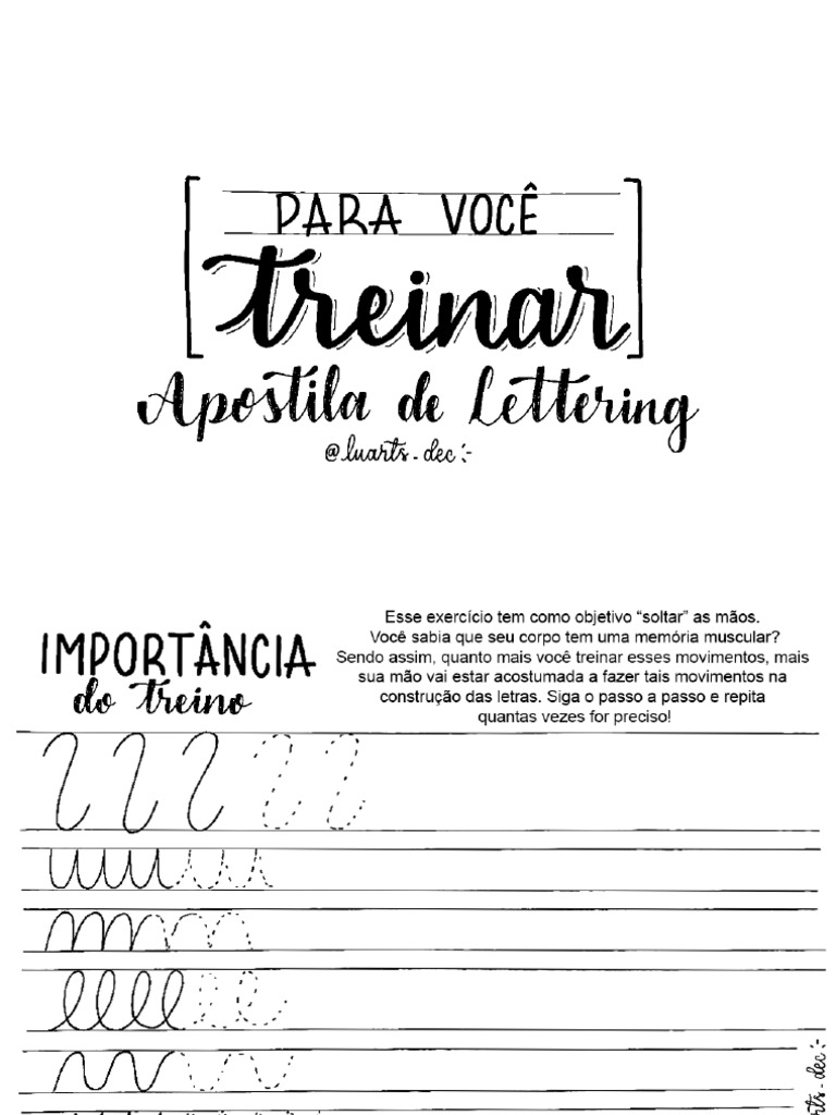 Apostila de Lettering - Luarts | PDF