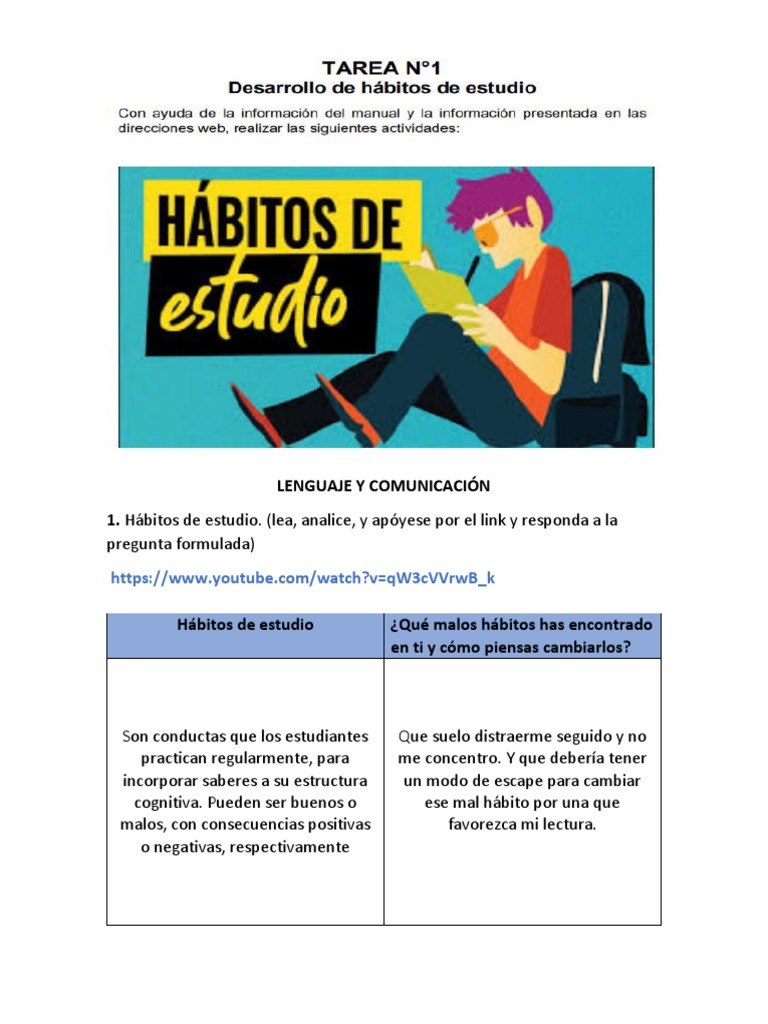 Lenguaje y Comunicación Tarea 001 | PDF