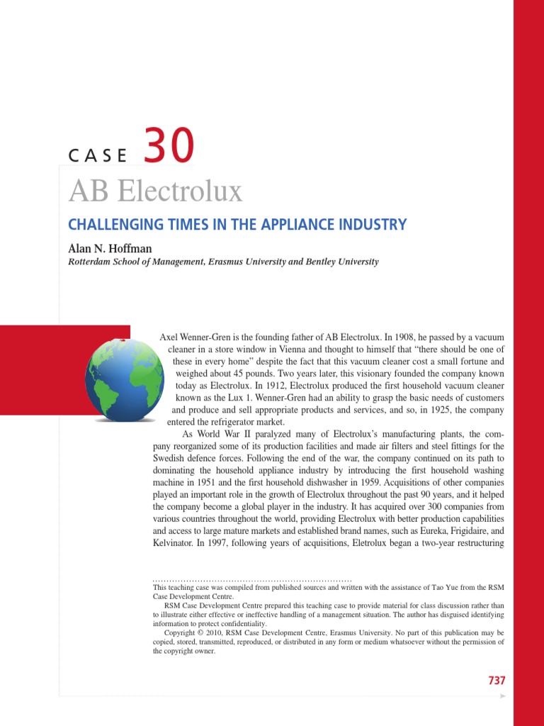 Electrolux Case Study | PDF | Efficient Energy Use | Home Appliance
