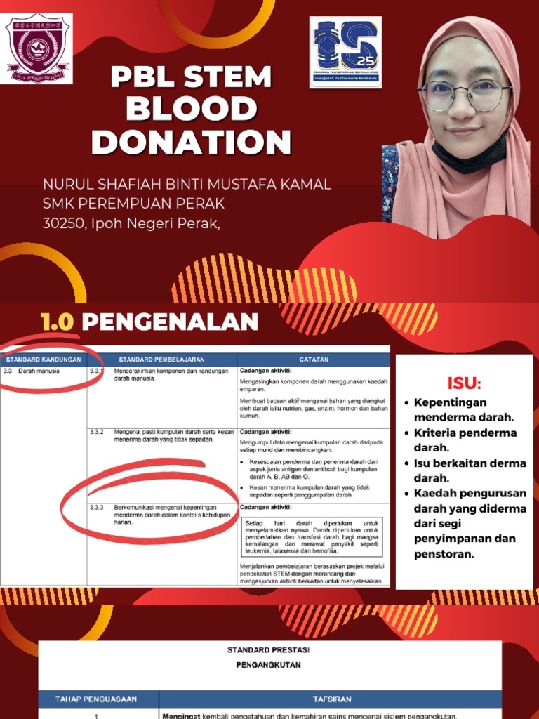 Stem PBL Blood Donation Nurul Shafiah (Pembentangan) | PDF