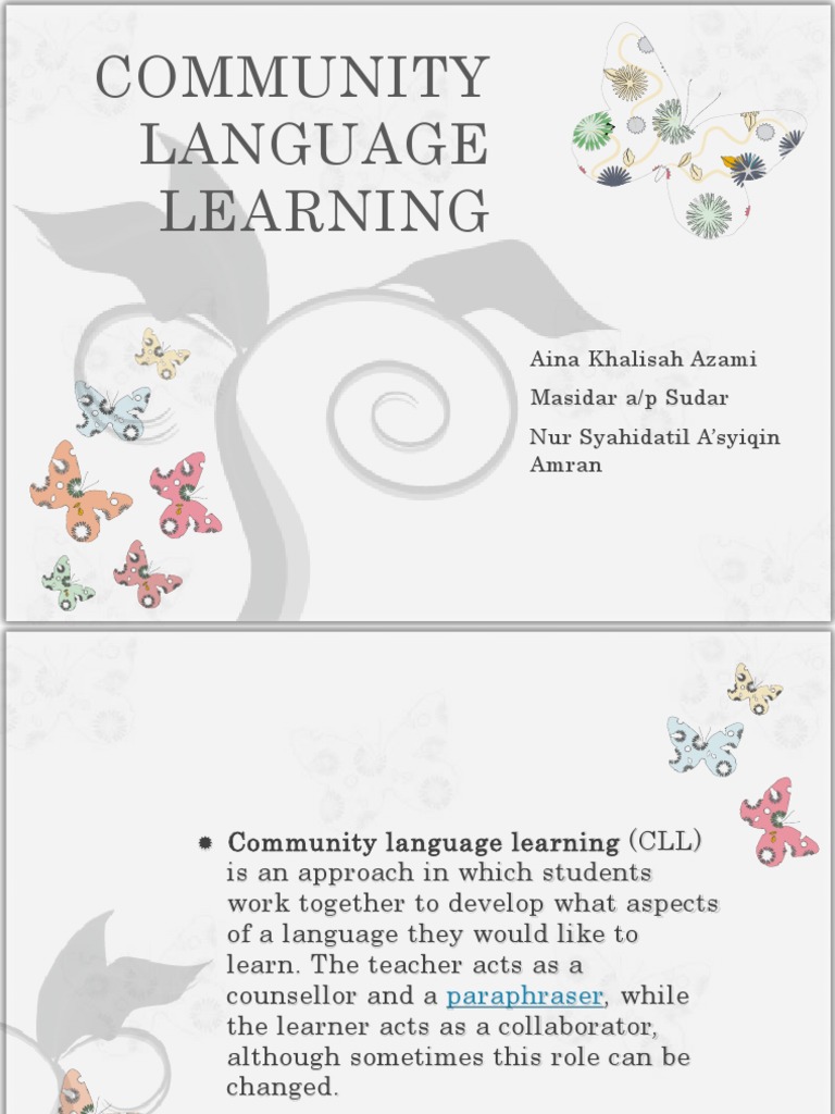 Community Language Learning - Ekin | PDF | Human Communication ...