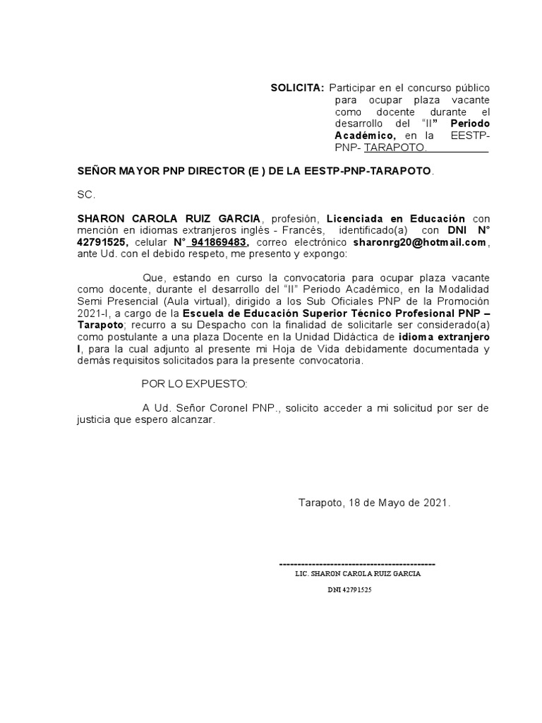 SOLICITUDES PNP 2021 | PDF