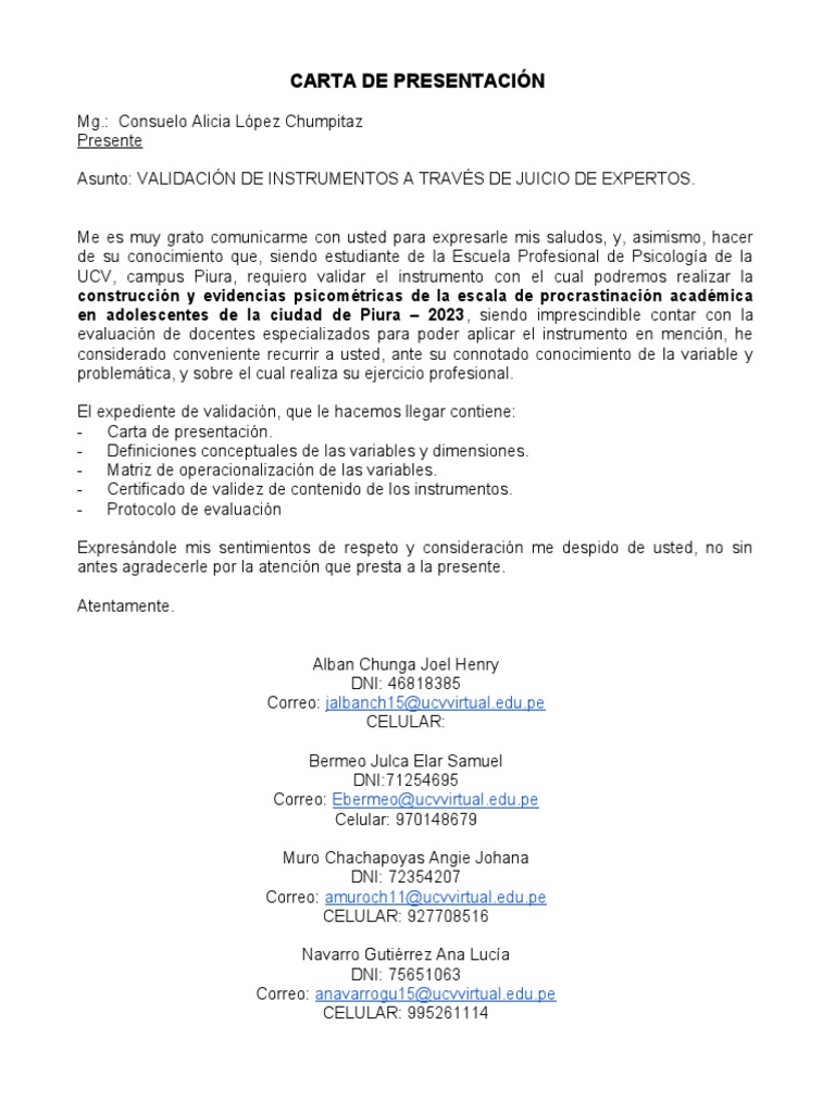 VALIDACIÓN DE INSTRUMENTO (Ps. Consuelo) | PDF | Validez (Estadísticas) | Sicología