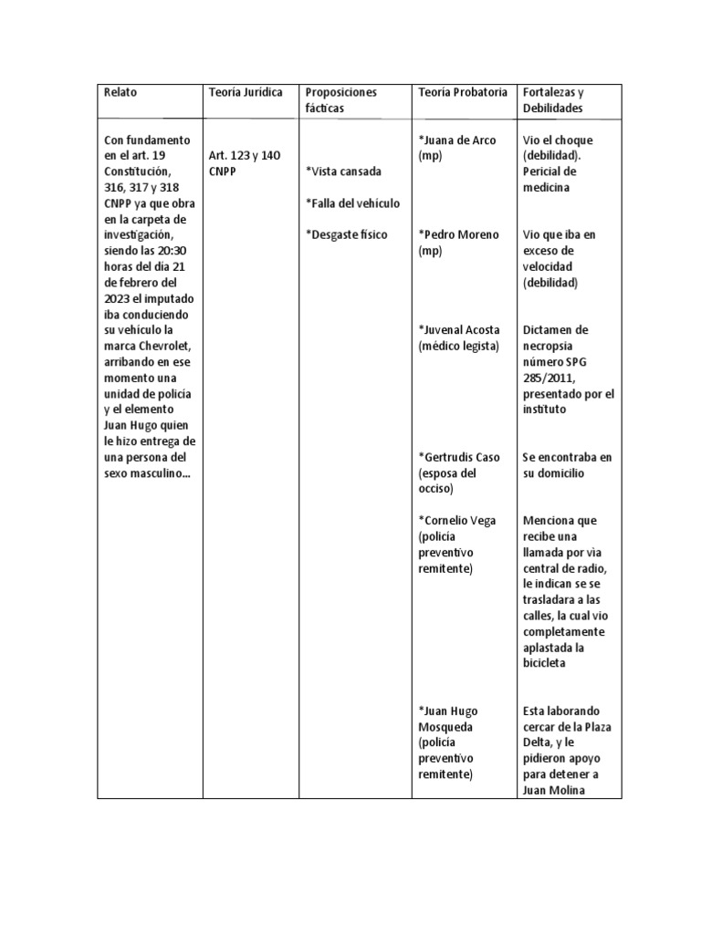 Teoria Del Caso (Un Cuadro) | PDF