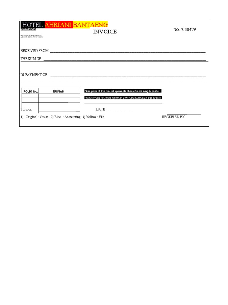 NOTA HOTEL BANTAENG | PDF