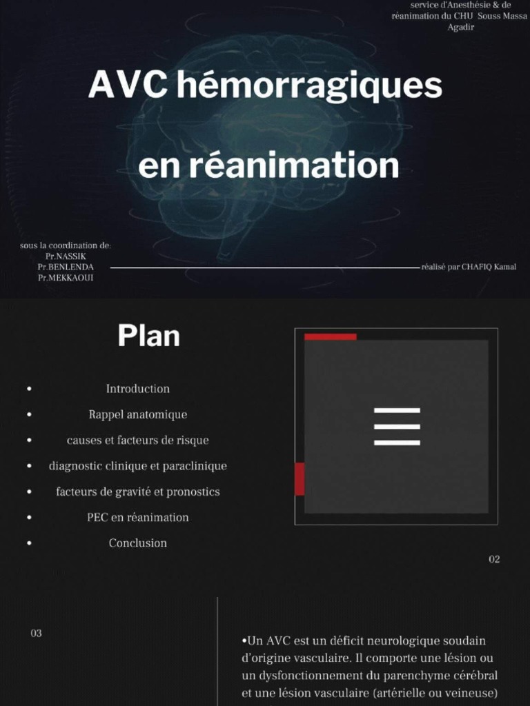 AVC Hémorragiques | PDF | Accident vasculaire cérébral | Hypertension artérielle