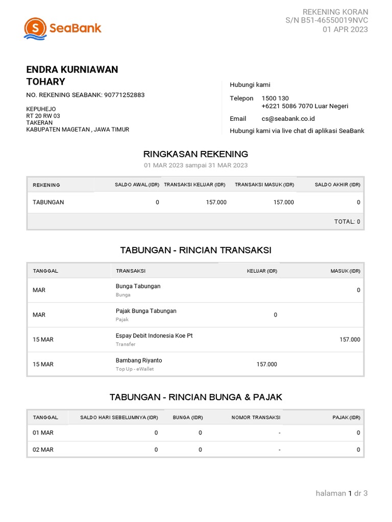 Seabank Statement 20230407 | PDF