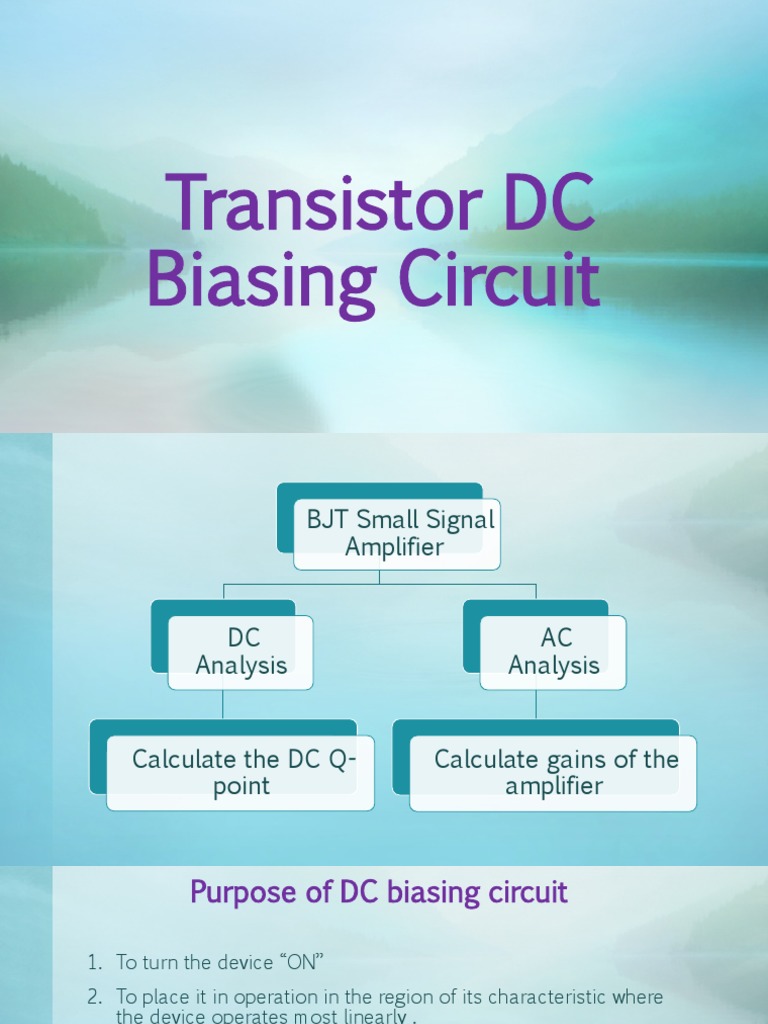 TRANSISTOR DC BIASING 1 | PDF | Amplifier | Electrical Network