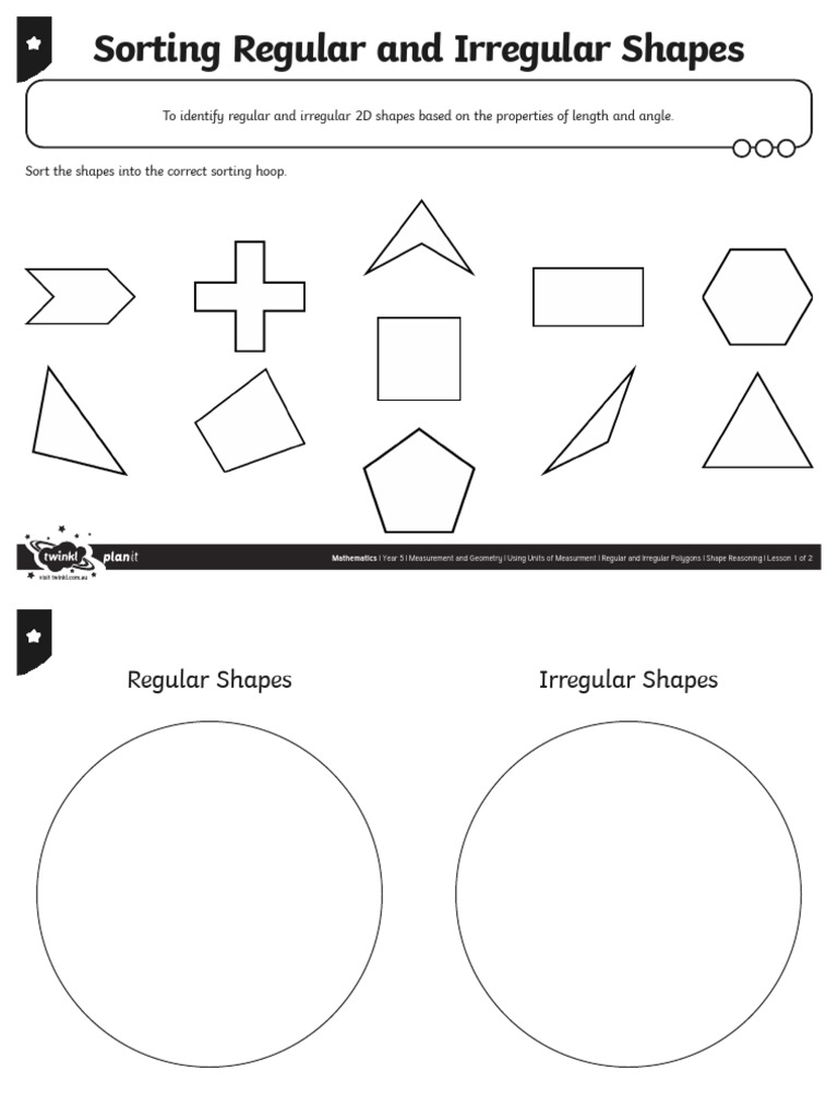 Exercise Regular and Irregular Polygons | PDF | Shape | Polygon