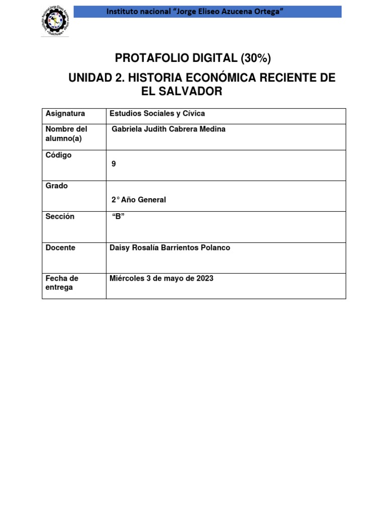 2° Año. Portafolio Digital | PDF | Centroamérica | Industrialización