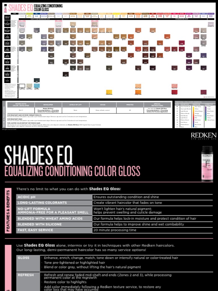 30 Redken Shades EQ Color Charts: Download Your Free