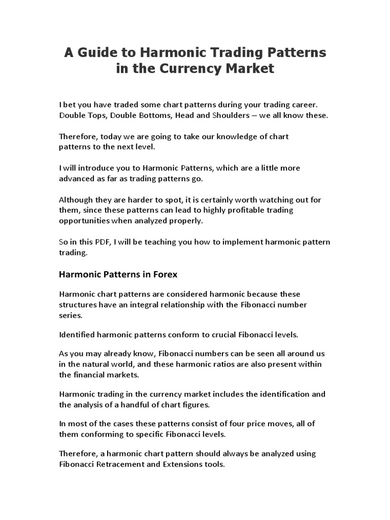 Harmonic Trading Patterns in Forex | PDF | Order (Exchange) | Foreign ...