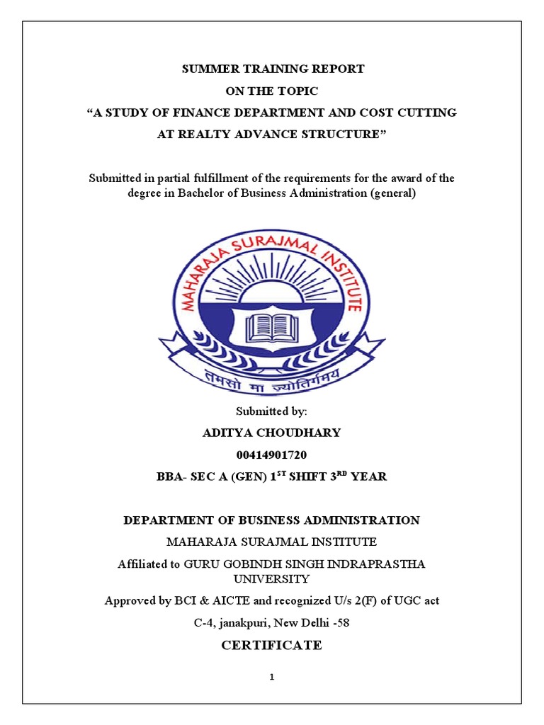 Summer Training Report | PDF | Data | Infrastructure