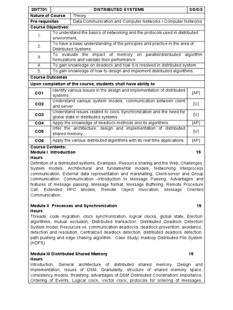 Distributed Systems Pdf Distributed Computing Message Passing