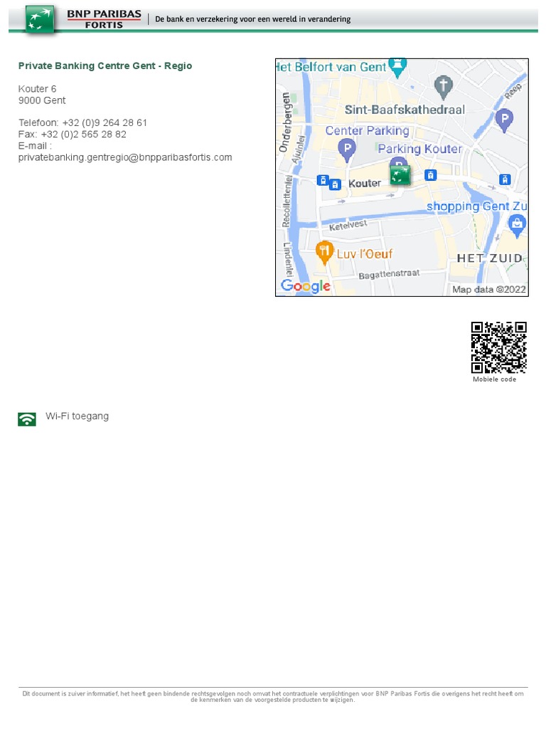 BNP Paribas Fortis Private Banking Centre Gent - Regio | PDF