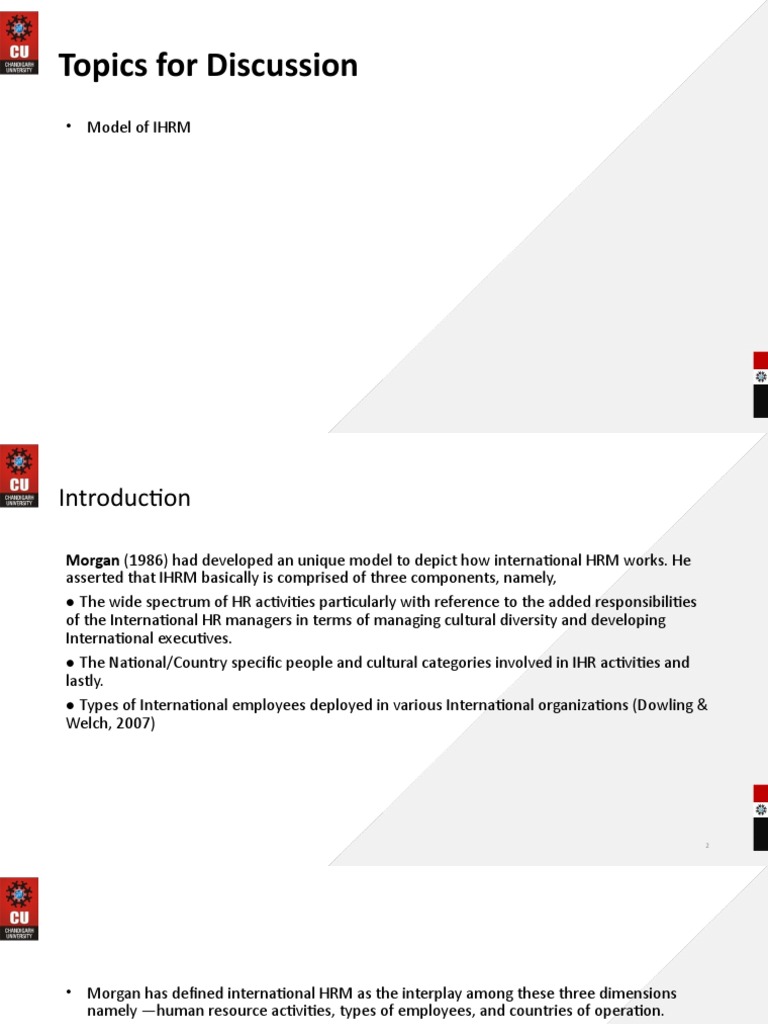 Morgan's IHRM Model Overview | PDF | Human Resources | Human Resource ...