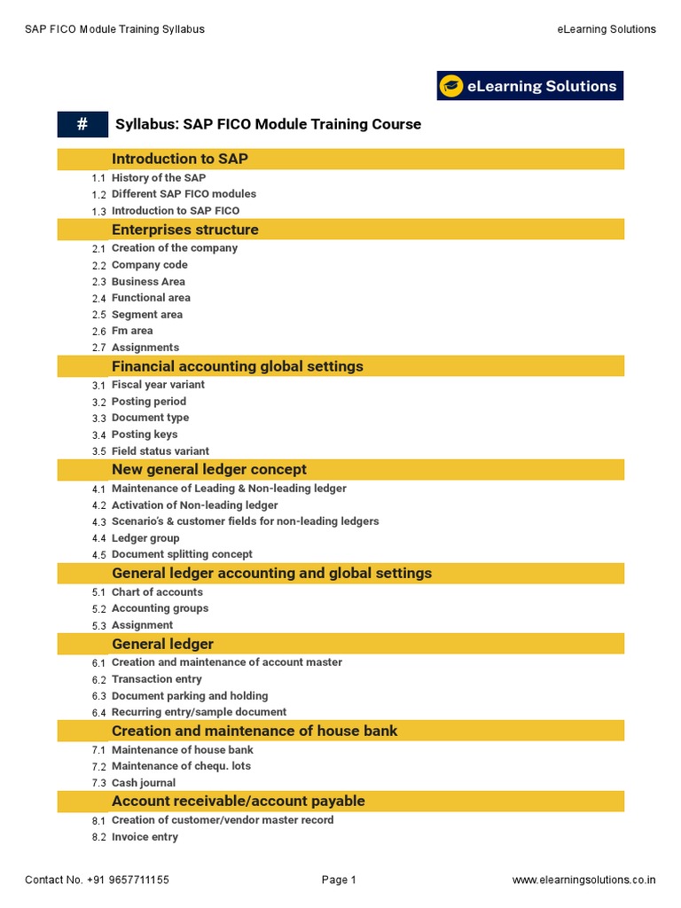 SAP-FICO-Module-Training-Syllabus-3 | PDF | Accounts Payable | Service ...