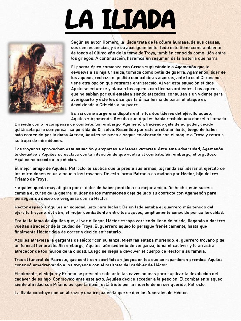 ILIADA | PDF | Héctor | Aquiles