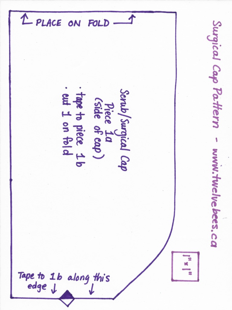 Surgical Cap Pattern - Twelve Bees | PDF